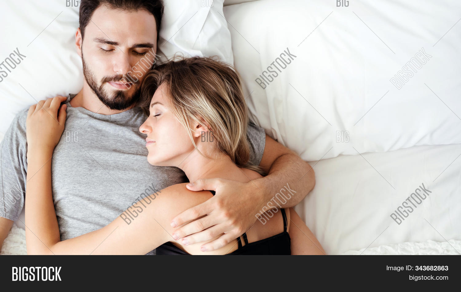Couple Sleeping On Bed Image & Photo (Free Trial) | Bigstock