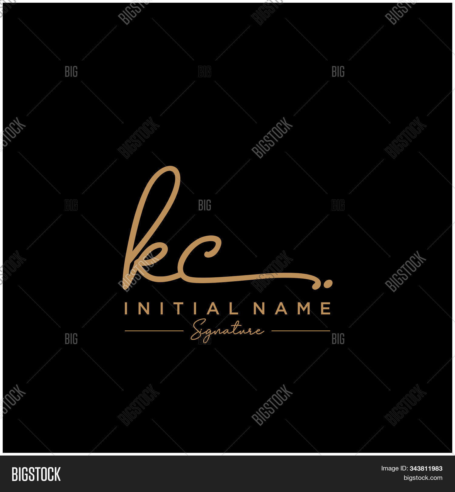 Letter Initial Kc Vector & Photo (Free Trial) | Bigstock