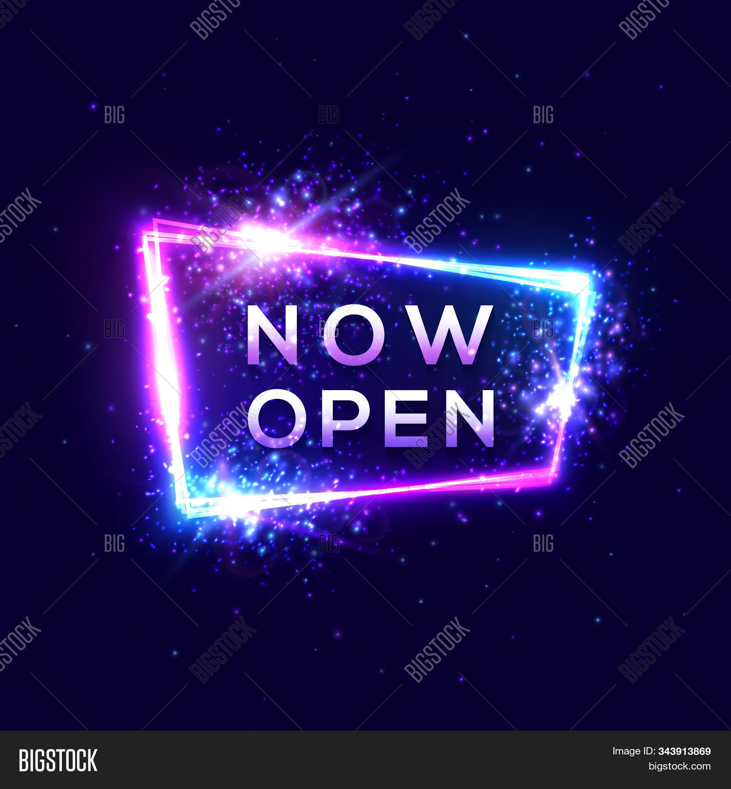 Now Open Sign On Dark Image & Photo (Free Trial) | Bigstock