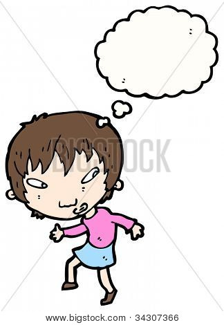 Cartoon Girl Tiptoeing Image & Photo (Free Trial) | Bigstock