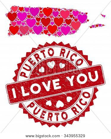 Love Mosaic Puerto Vector & Photo (Free Trial) | Bigstock