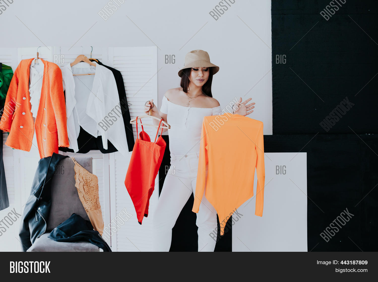 Woman Trying Things On Image & Photo (Free Trial) | Bigstock