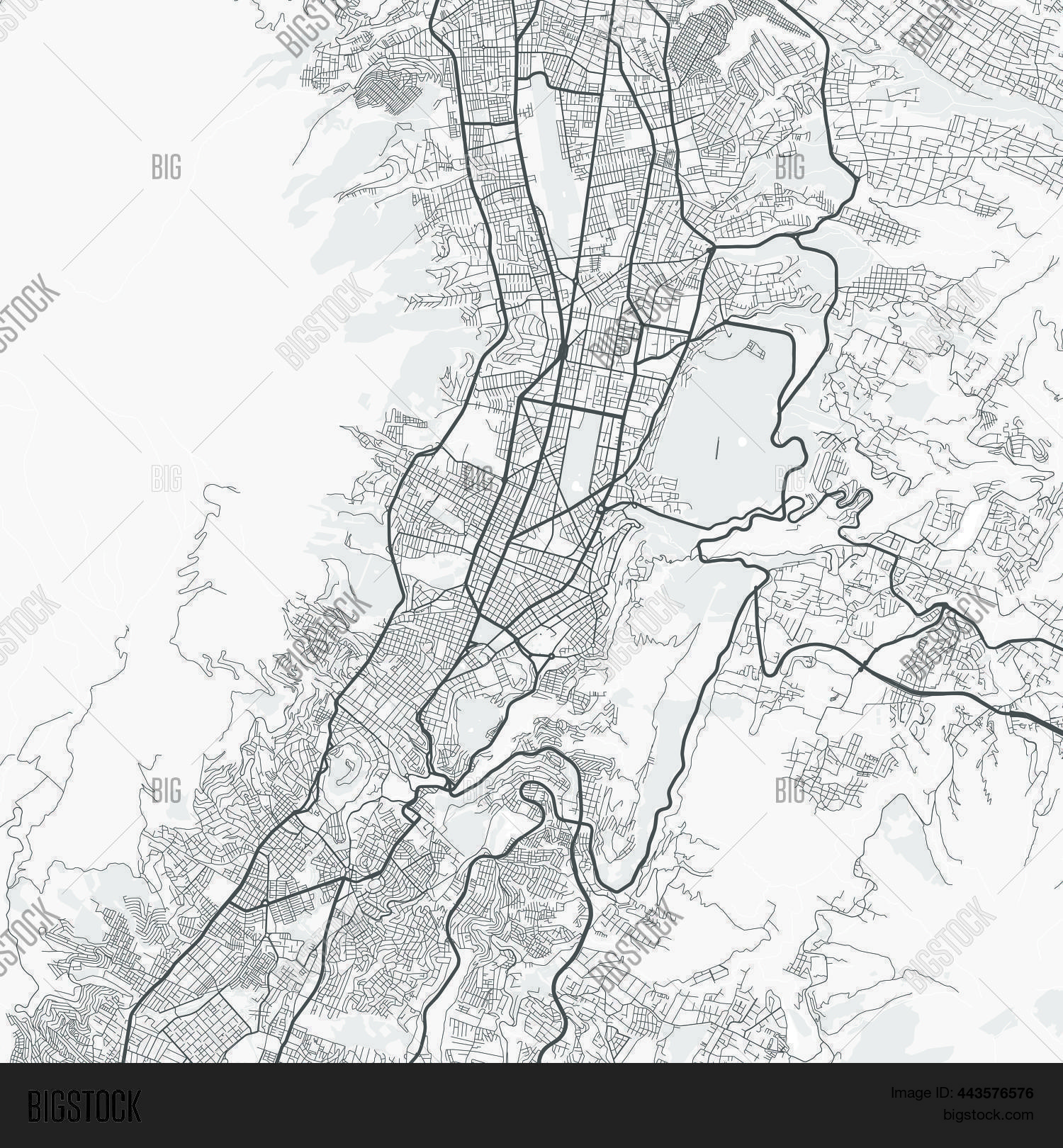 Urban City Map Quito Vector & Photo (Free Trial) | Bigstock