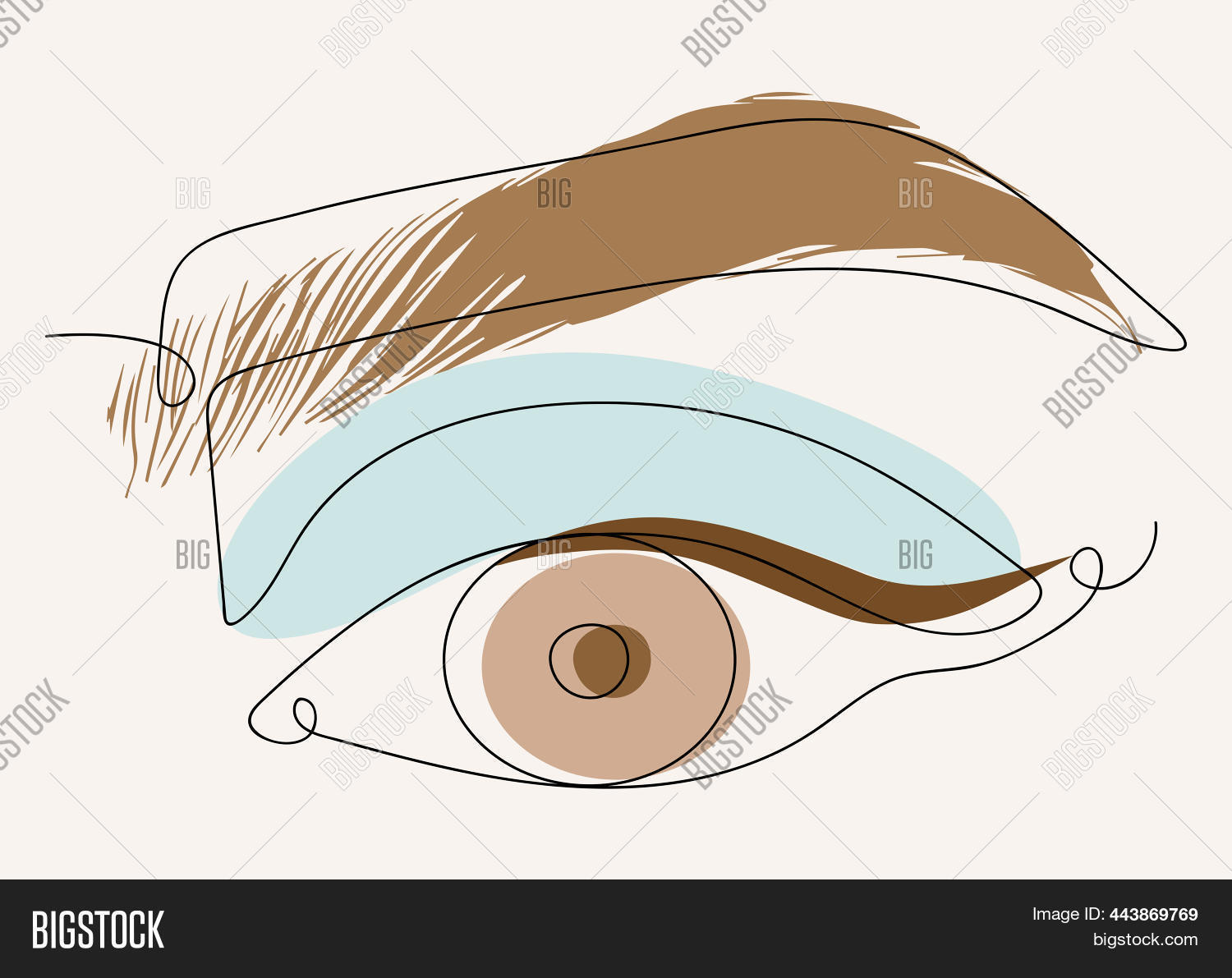 One Line Style Eye Image & Photo (Free Trial) | Bigstock