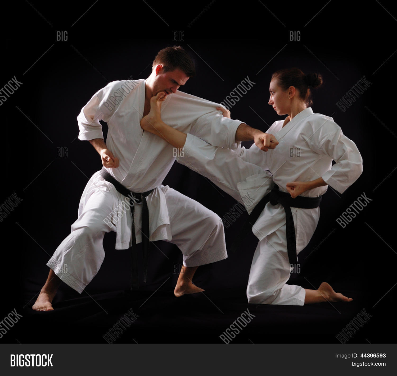 Fighting Karate Couple Image & Photo (Free Trial) | Bigstock