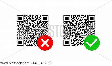 Qr Code Check Cross. Vector & Photo (Free Trial) | Bigstock