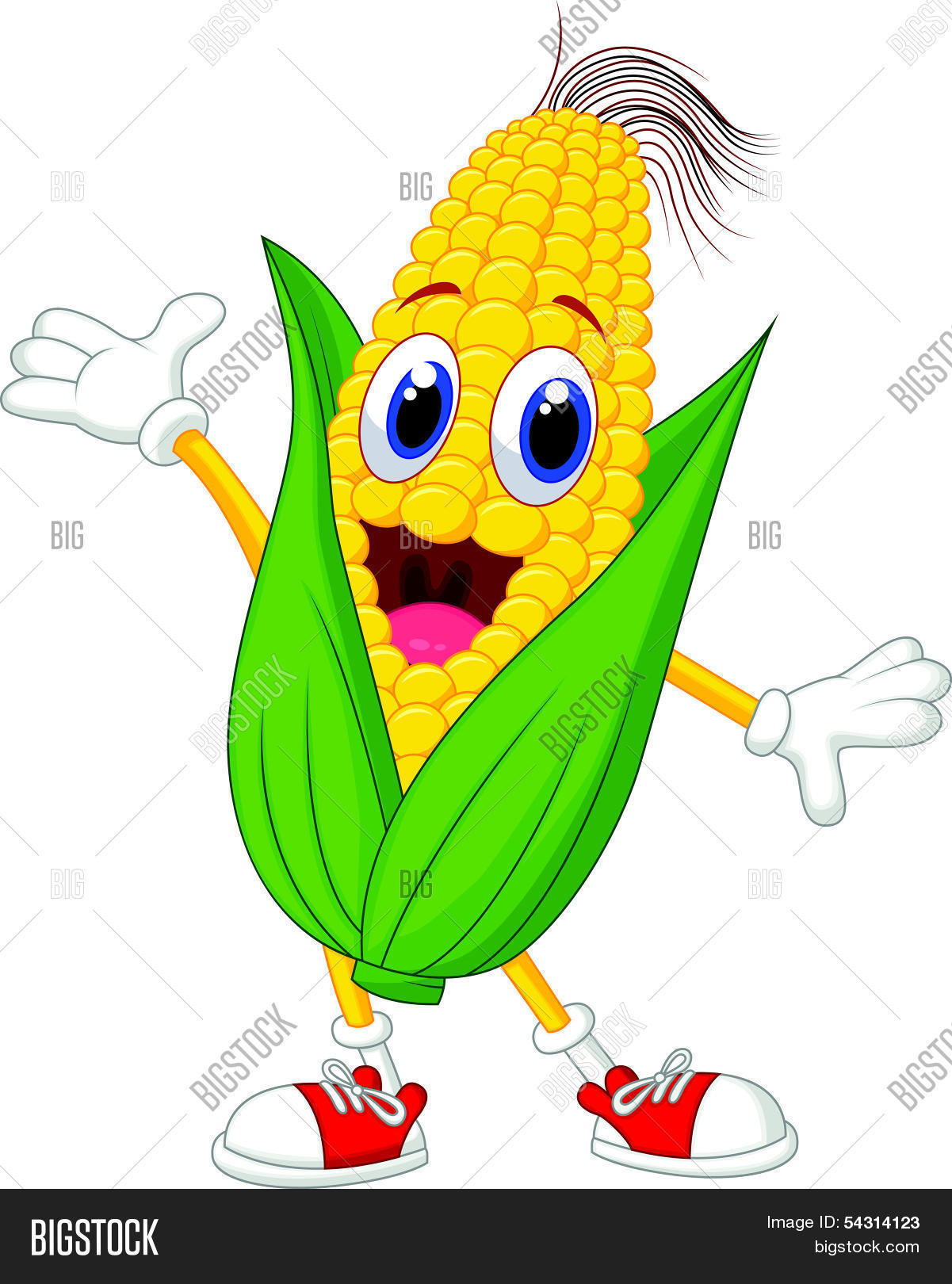 Cute Corn Cartoon Vector & Photo (Free Trial) | Bigstock