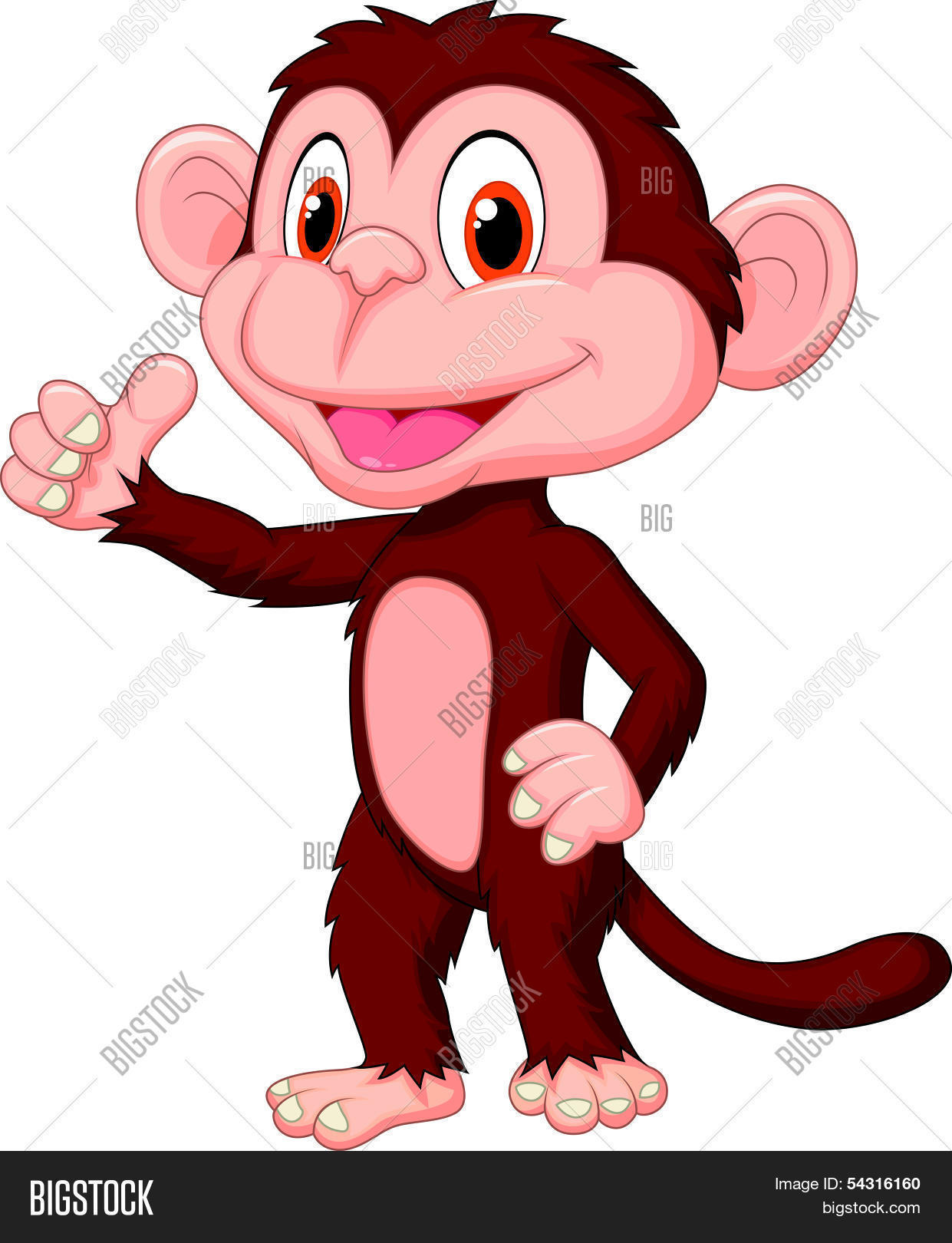 Cute Monkey Cartoon Vector & Photo (Free Trial) | Bigstock