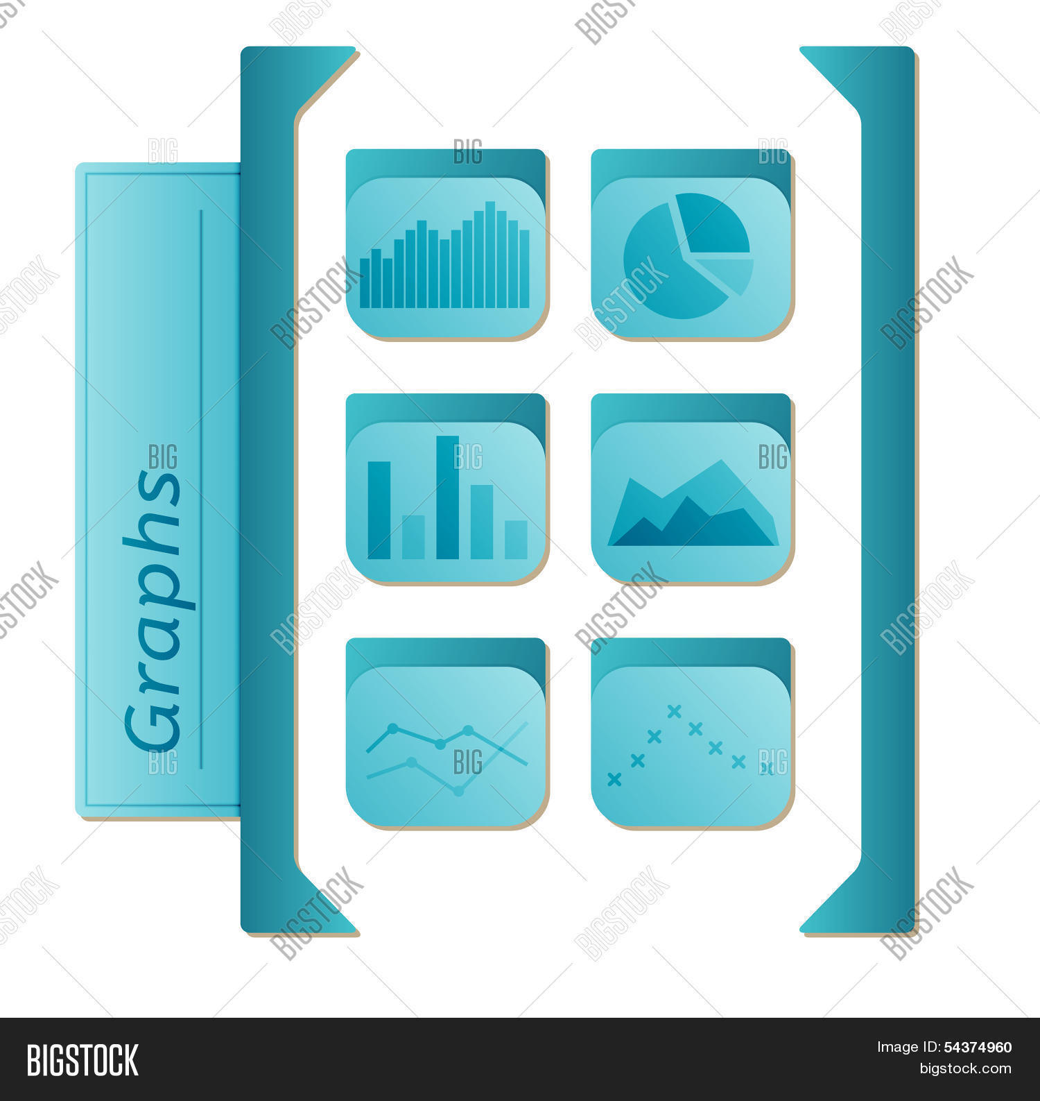 Graphs Icons Six Vector & Photo (Free Trial) | Bigstock