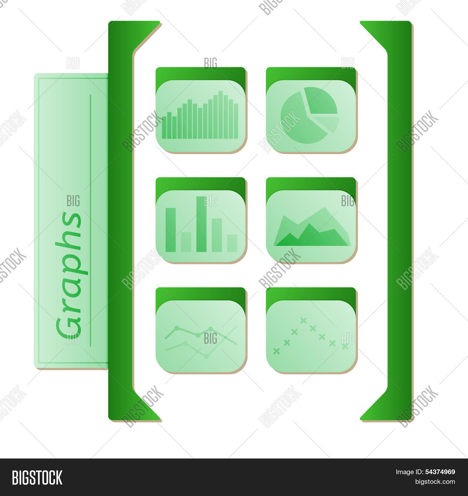 Graphs Icons Six Vector & Photo (Free Trial) | Bigstock