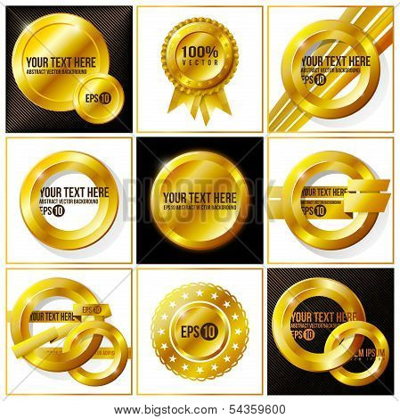 Gold Abstract Vector Vector & Photo (Free Trial) | Bigstock