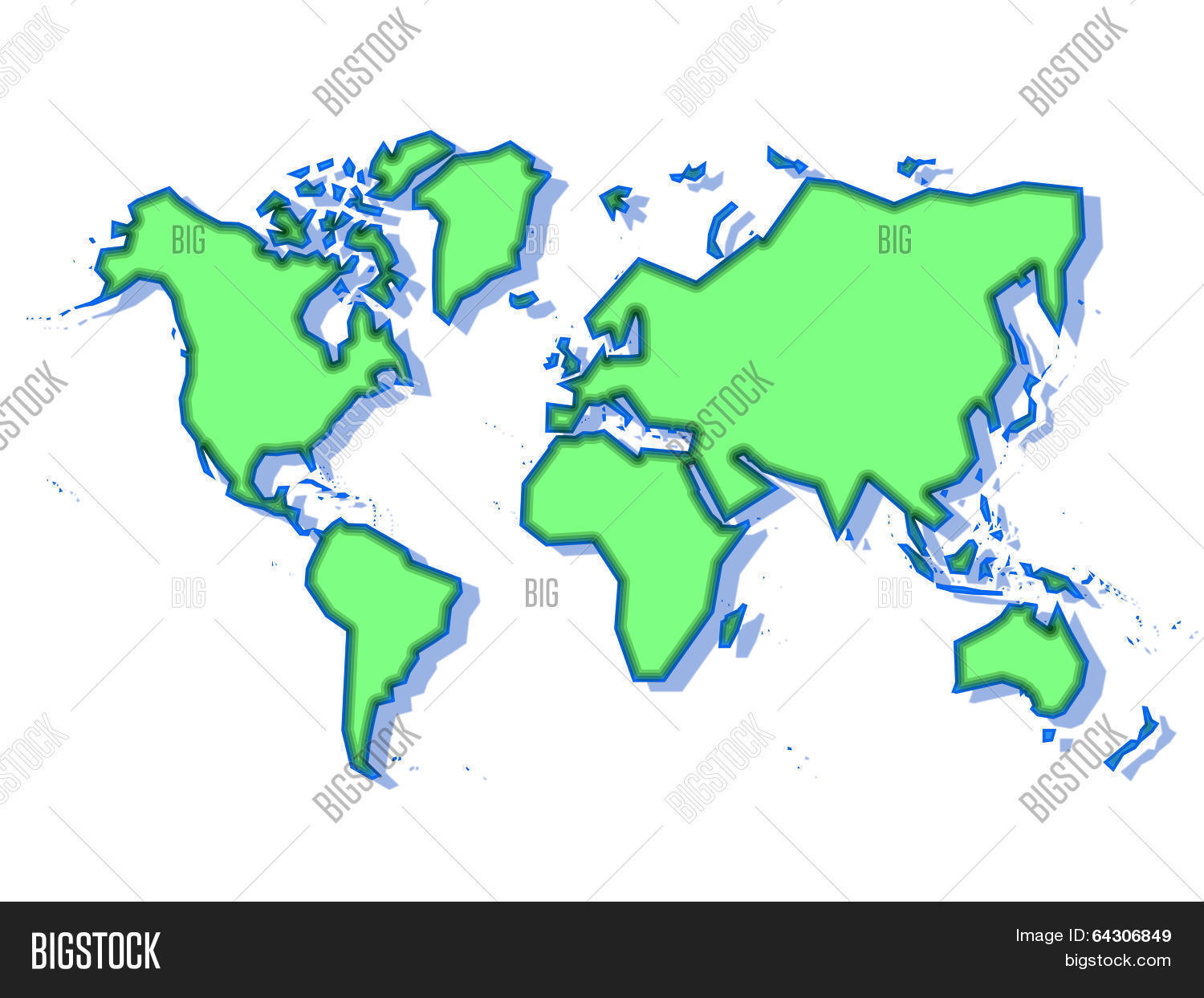 Schematic World Map Image & Photo (Free Trial) | Bigstock