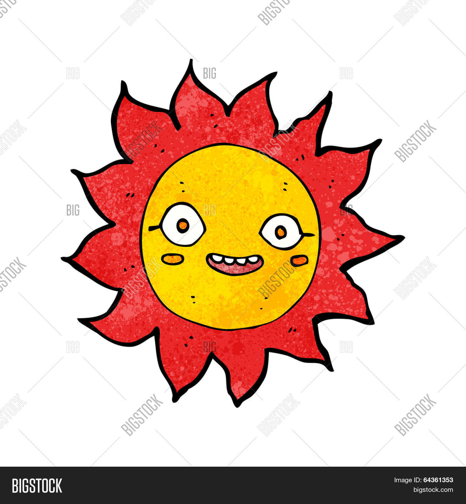 Cartoon Happy Sun Vector & Photo (Free Trial) | Bigstock