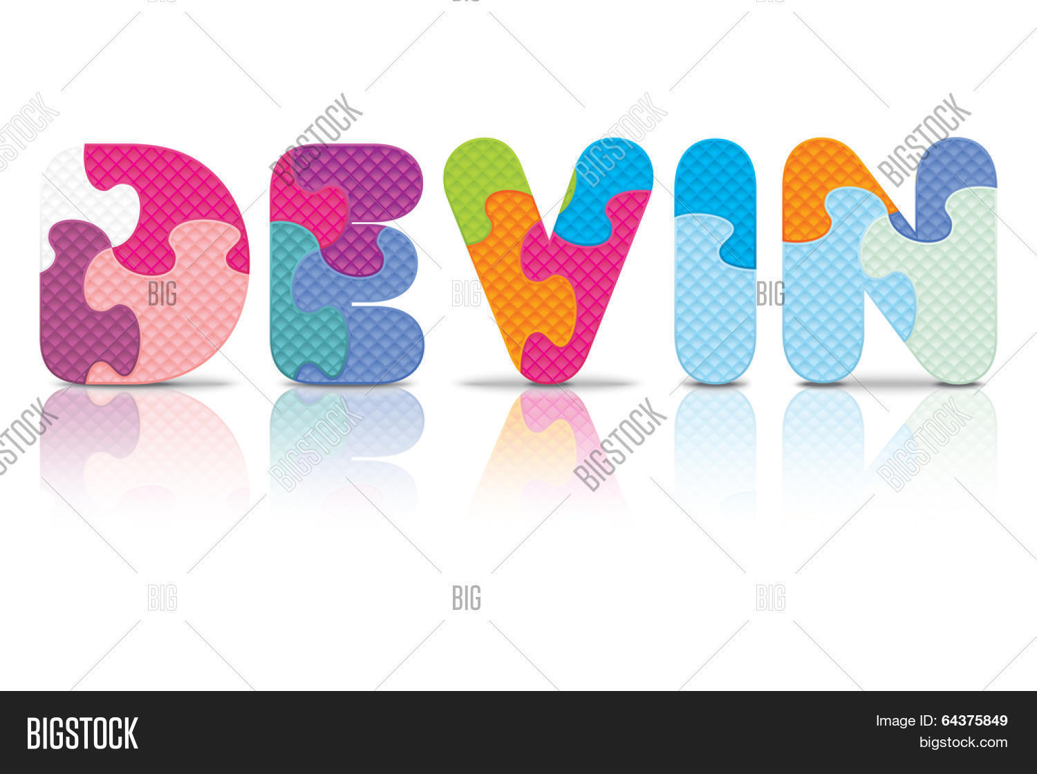 DEVIN Written Vector & Photo (Free Trial) | Bigstock