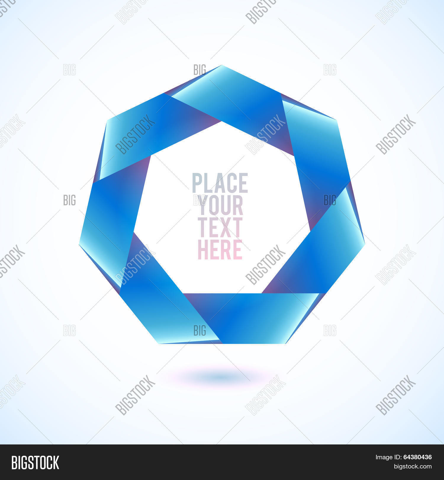 Blue Heptagon Shape Vector & Photo (Free Trial) | Bigstock