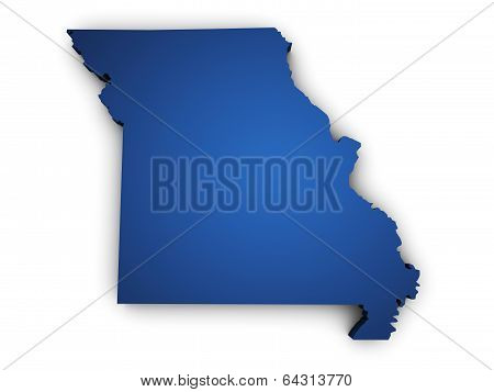 Map Missouri 3D Shape Image & Photo (Free Trial) | Bigstock