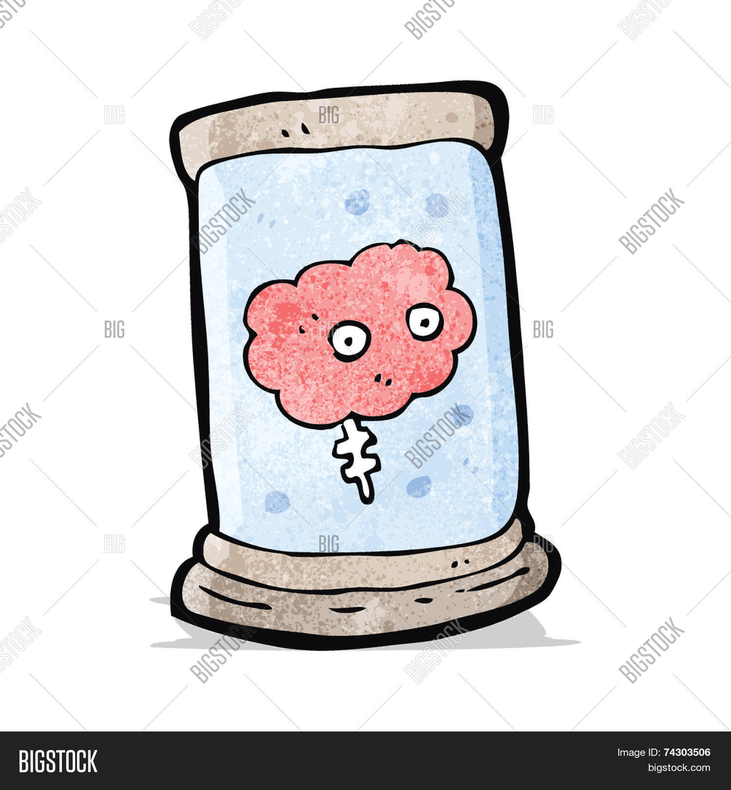 Cartoon Brain Jar Vector & Photo (Free Trial) | Bigstock