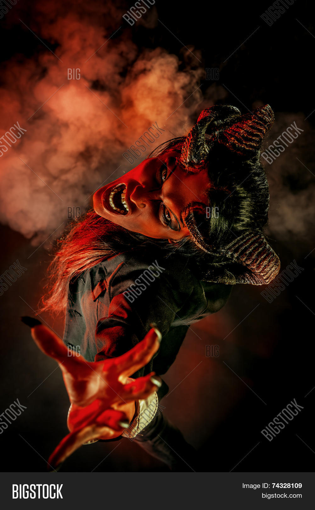 Portrait Devil Horns. Image & Photo (Free Trial) | Bigstock