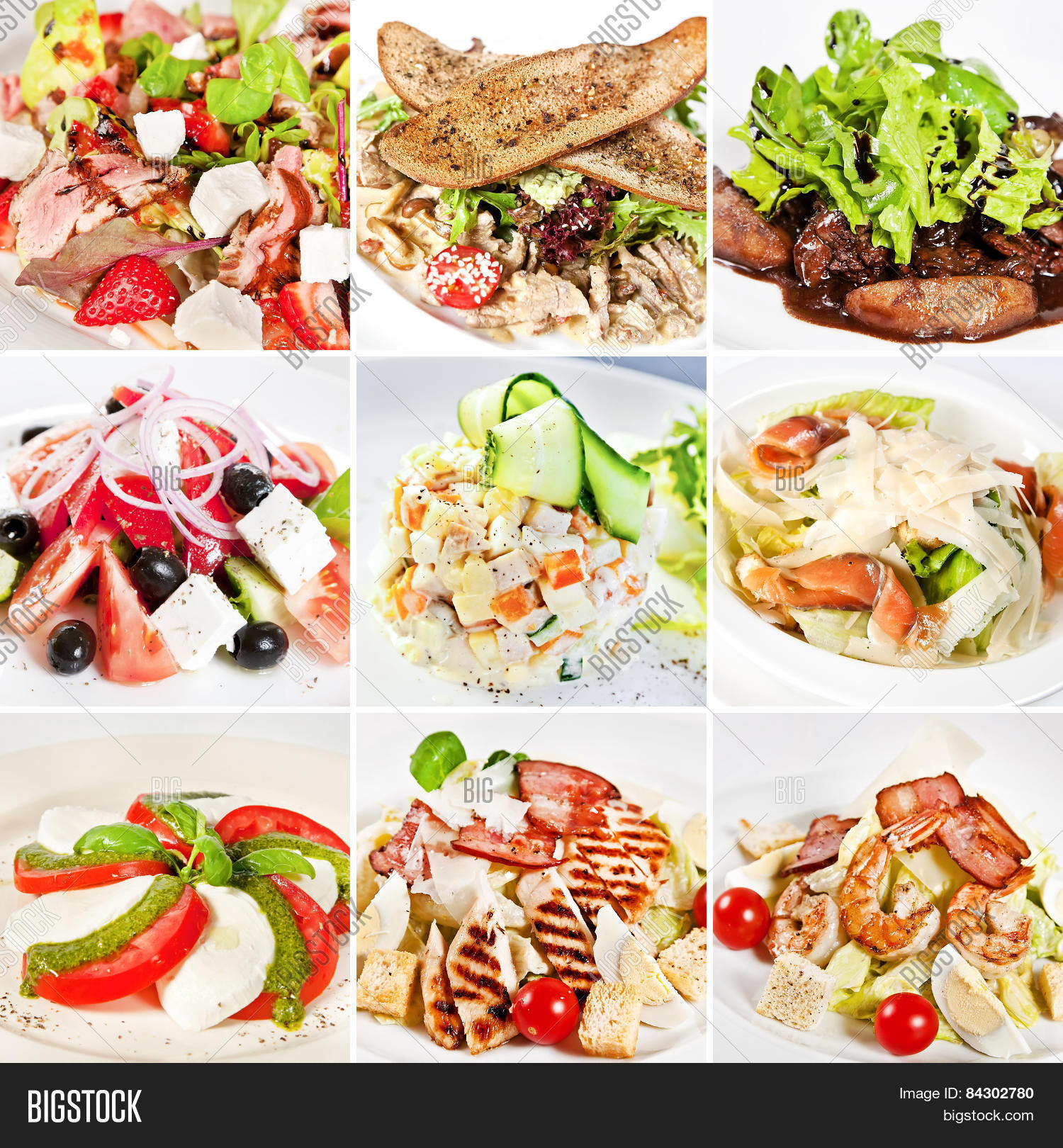 Various Salads Collage Image & Photo (Free Trial) | Bigstock