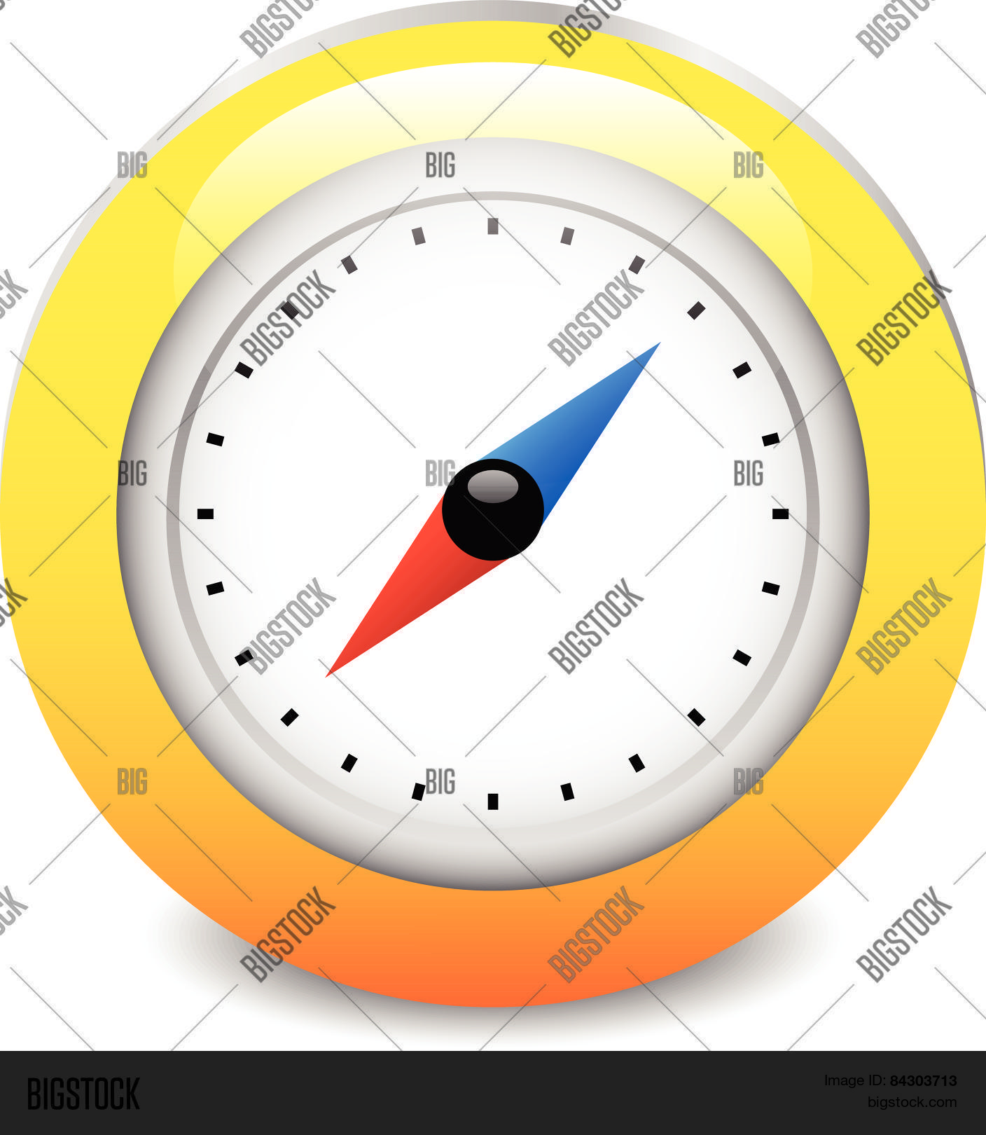 Vivid Orange Compass Vector And Photo Free Trial Bigstock