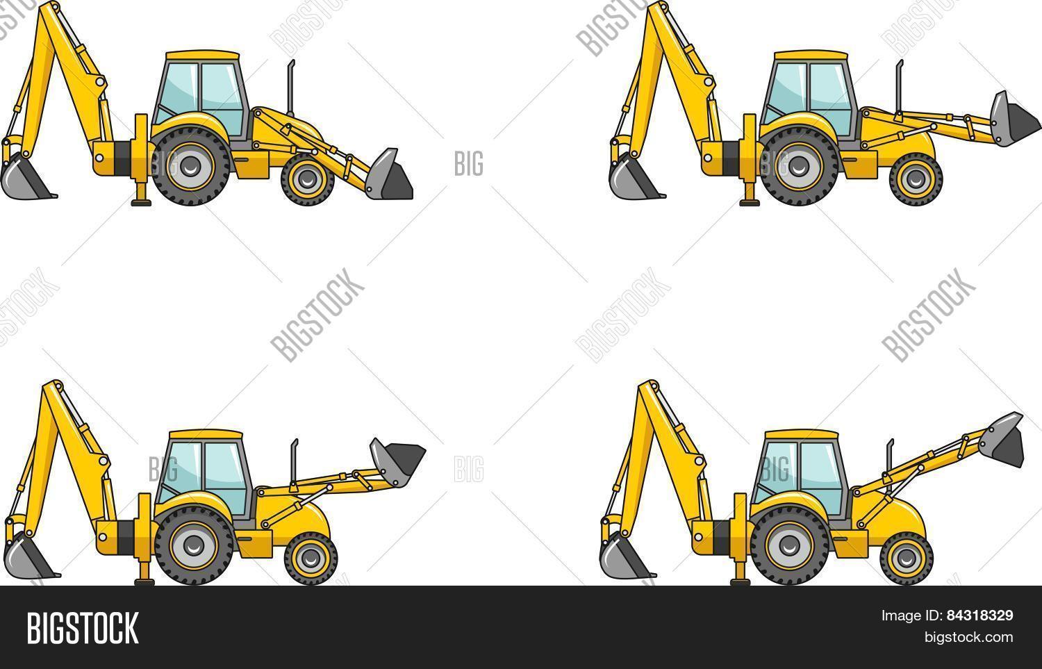 Backhoe Loaders. Vector & Photo (Free Trial) | Bigstock