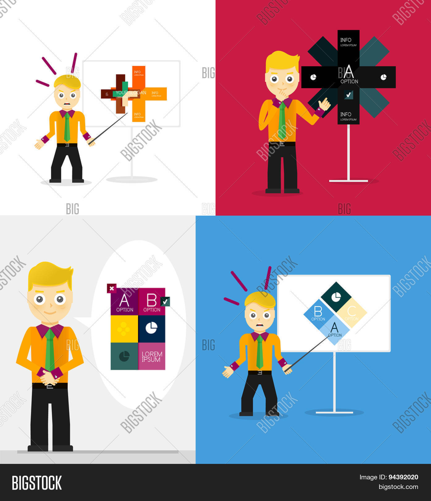 Set Businessman Pose Image & Photo (Free Trial) | Bigstock