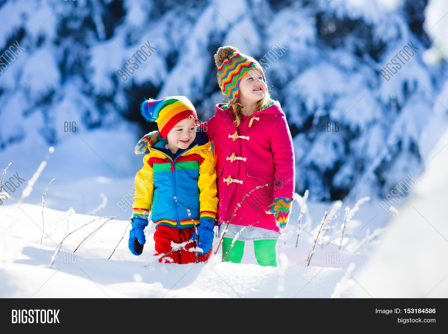 Children Play Snowy Image & Photo (Free Trial) | Bigstock