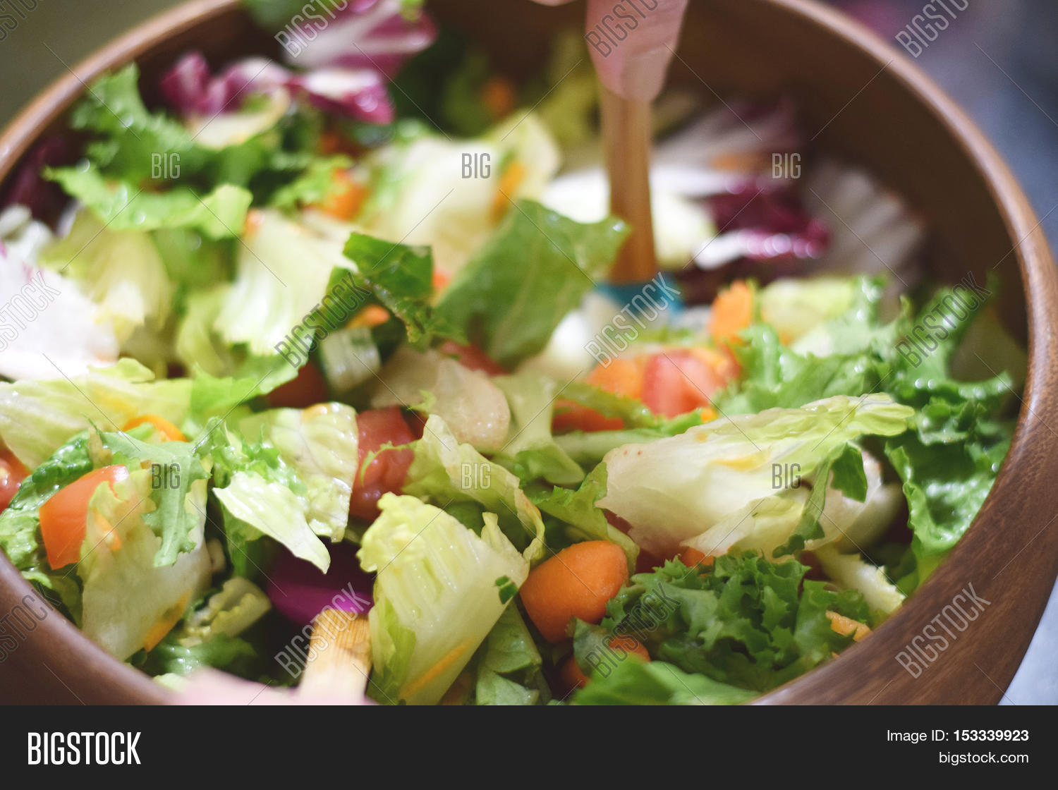 Tossing Garden Salad Image & Photo (Free Trial) | Bigstock