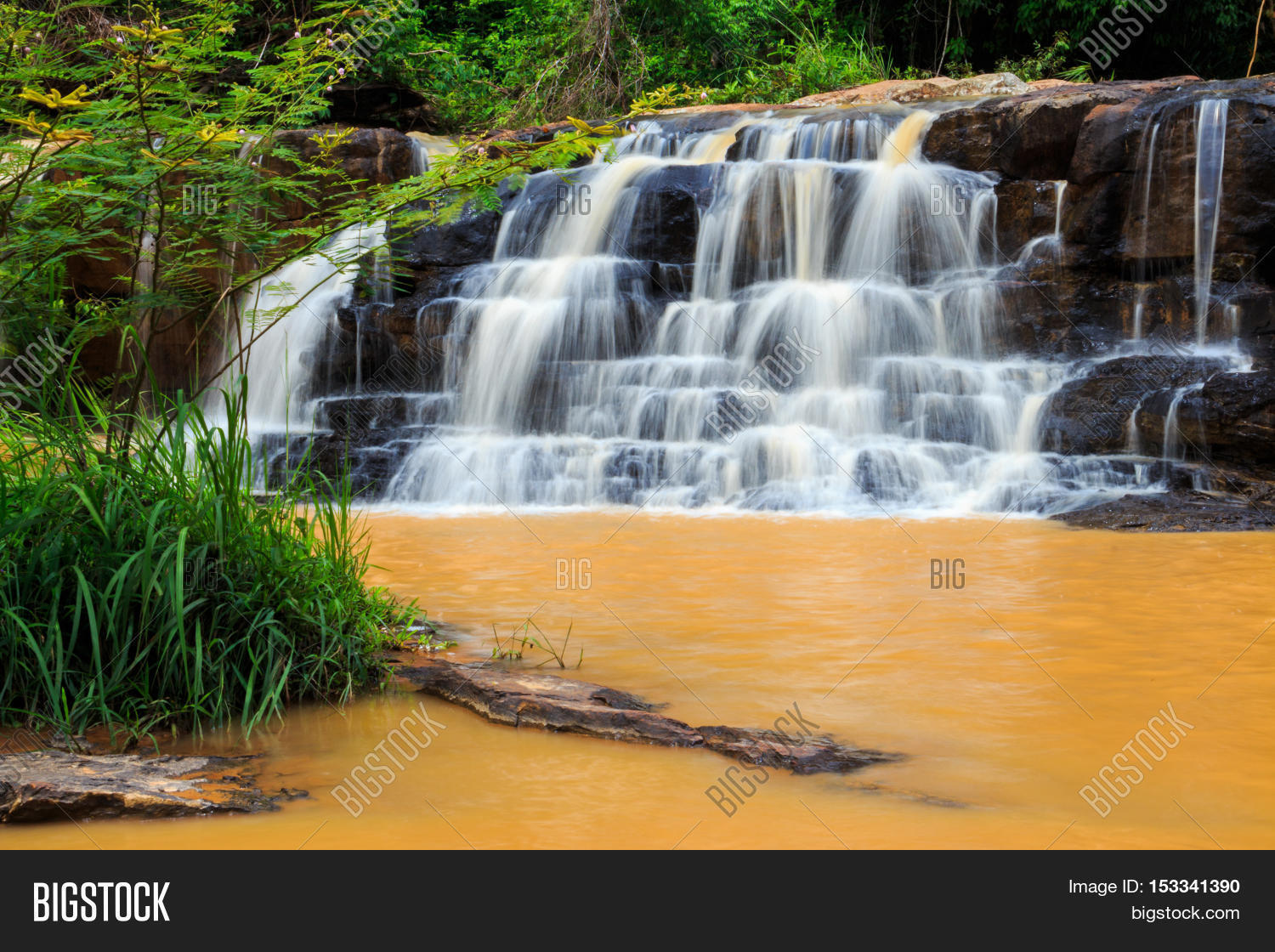 Orange Waterfall Image & Photo (Free Trial) | Bigstock