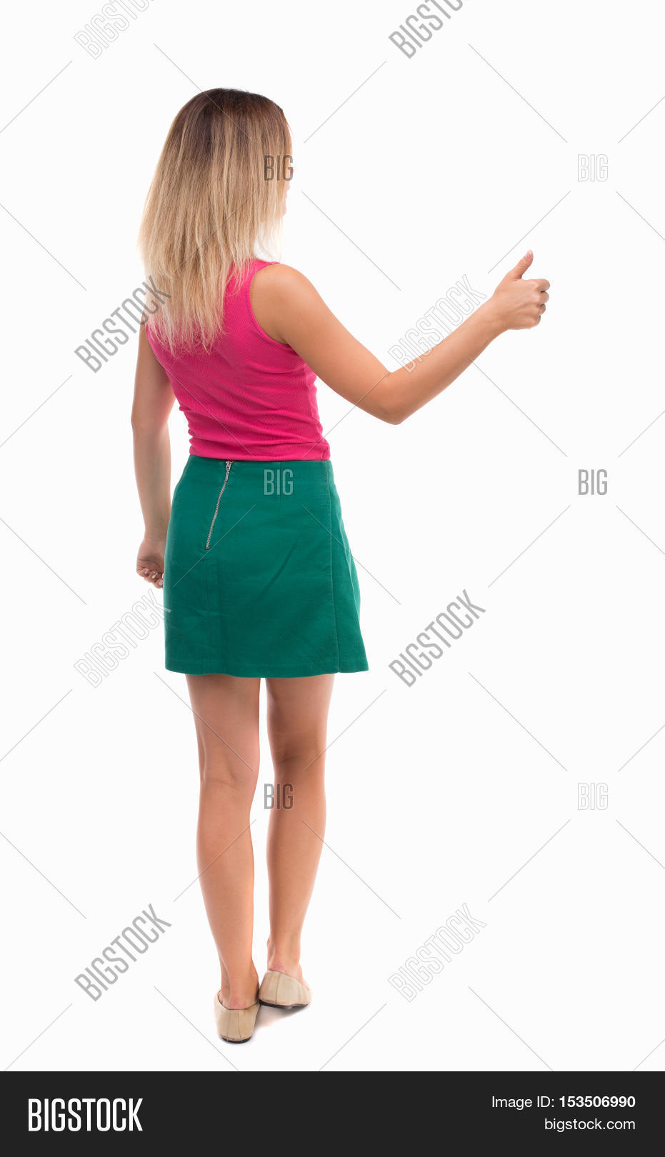 Back View Woman Thumbs Image & Photo (Free Trial) | Bigstock