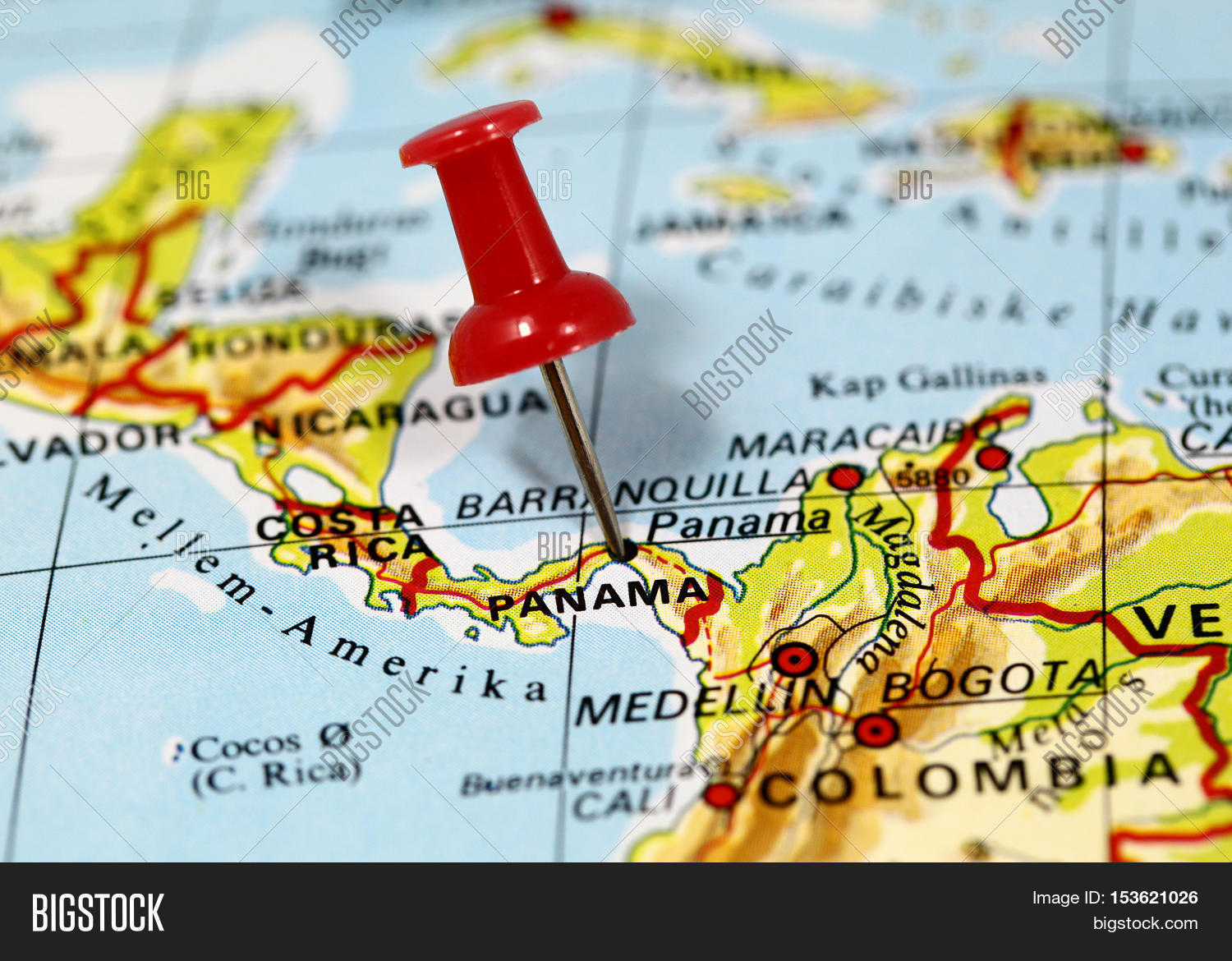 Map Pin Point Panama Image & Photo (Free Trial) | Bigstock