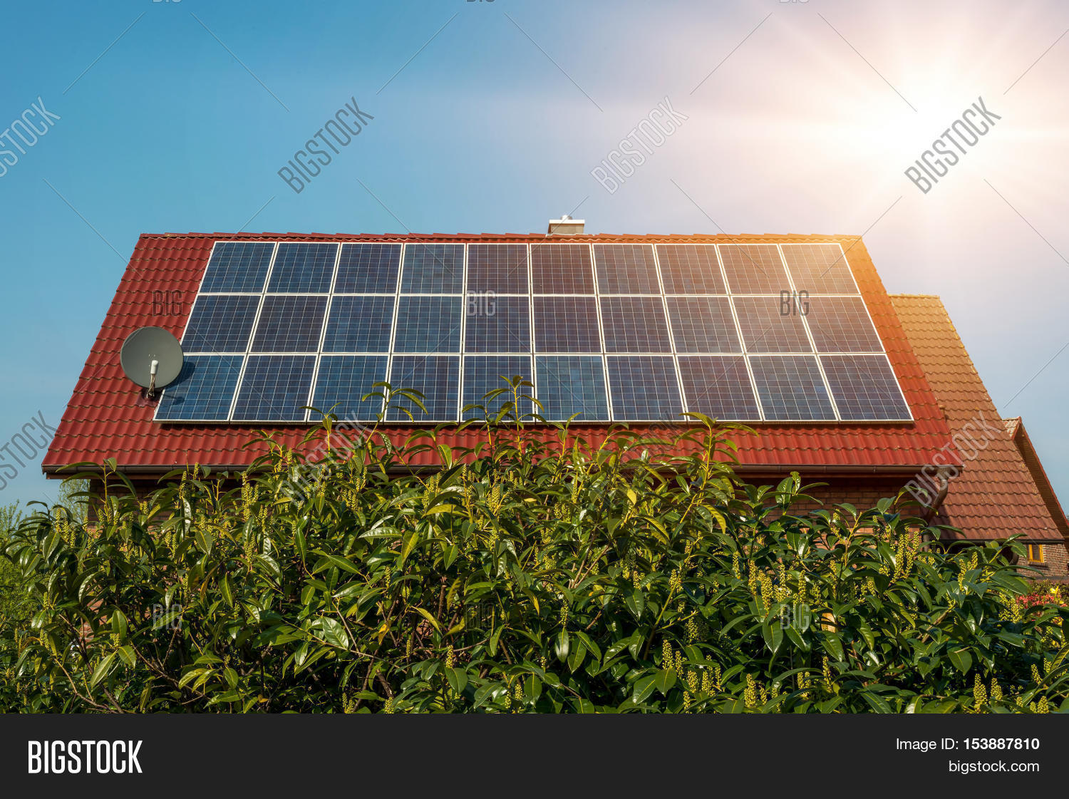 Solar Panel On Red Image & Photo (Free Trial) | Bigstock