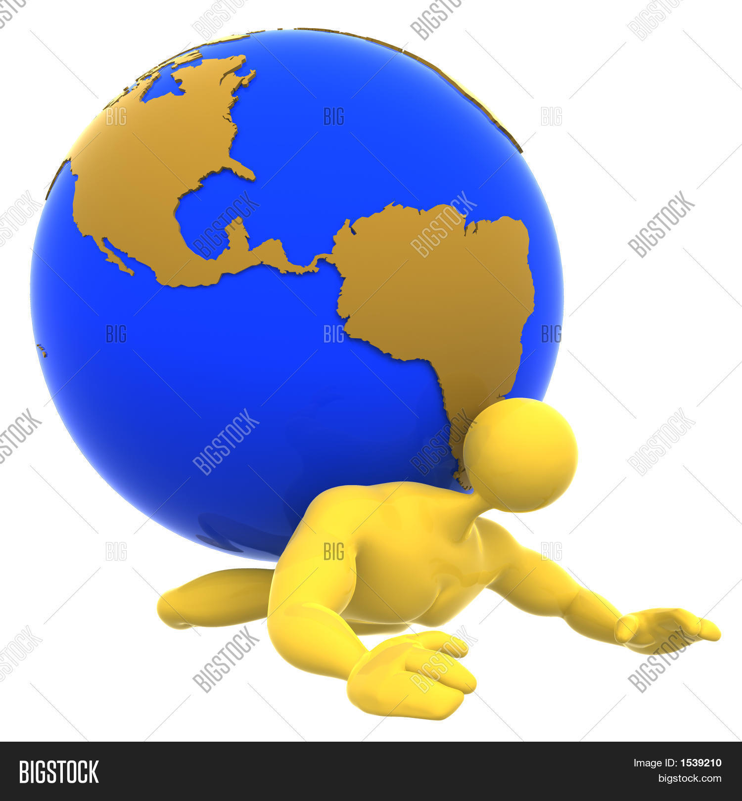 Atlas Crushed By World Image & Photo (Free Trial) | Bigstock