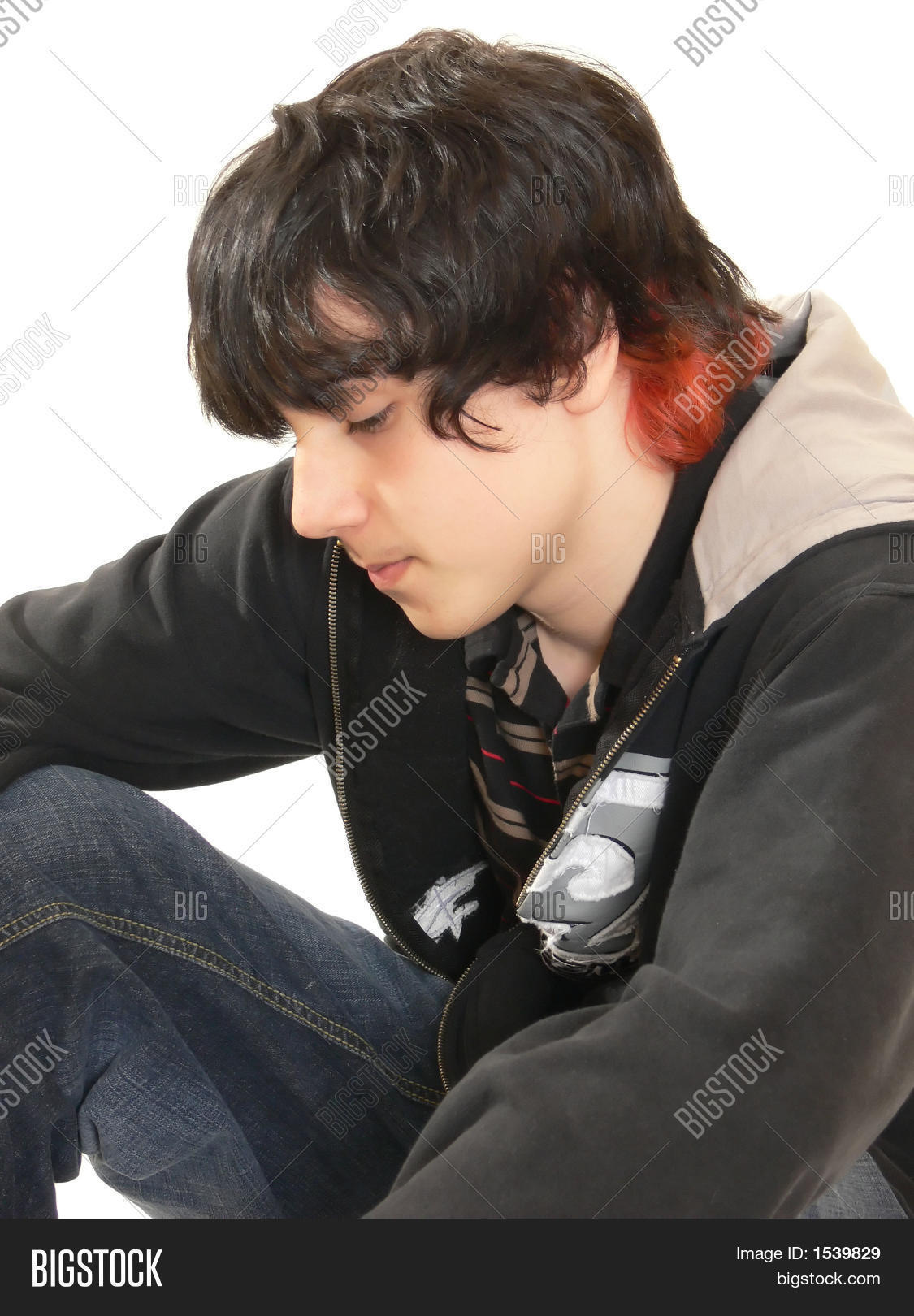 Teen Boy Sitting 60776 Image & Photo (Free Trial) | Bigstock