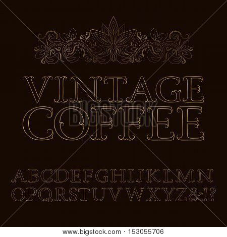 Gold Contour Letters Vector & Photo (Free Trial) | Bigstock