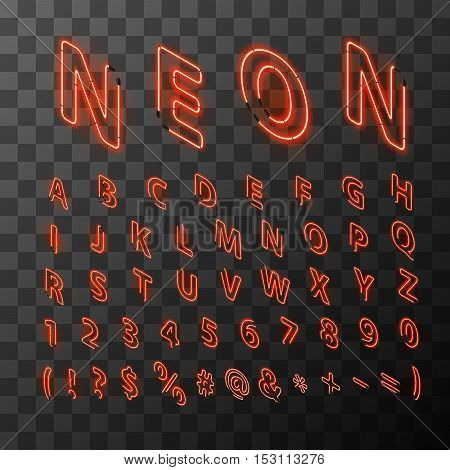 Bright Red Neon Vector & Photo (Free Trial) | Bigstock