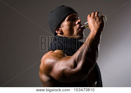 Muscular Man Drinking Image & Photo (Free Trial) | Bigstock
