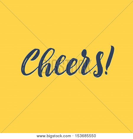 Cheers Hand Written Vector & Photo (Free Trial) | Bigstock