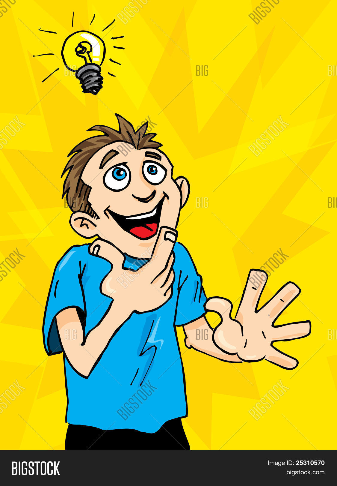 Cartoon Man Gets Image & Photo (Free Trial) | Bigstock