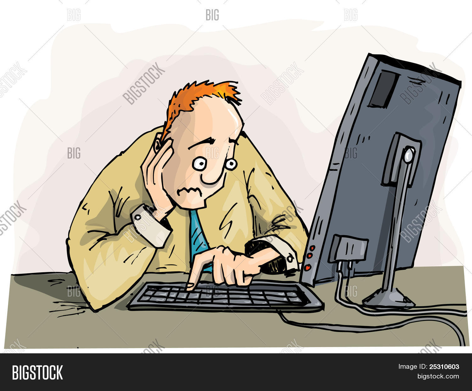 Cartoon Man Staring Image & Photo (Free Trial) | Bigstock