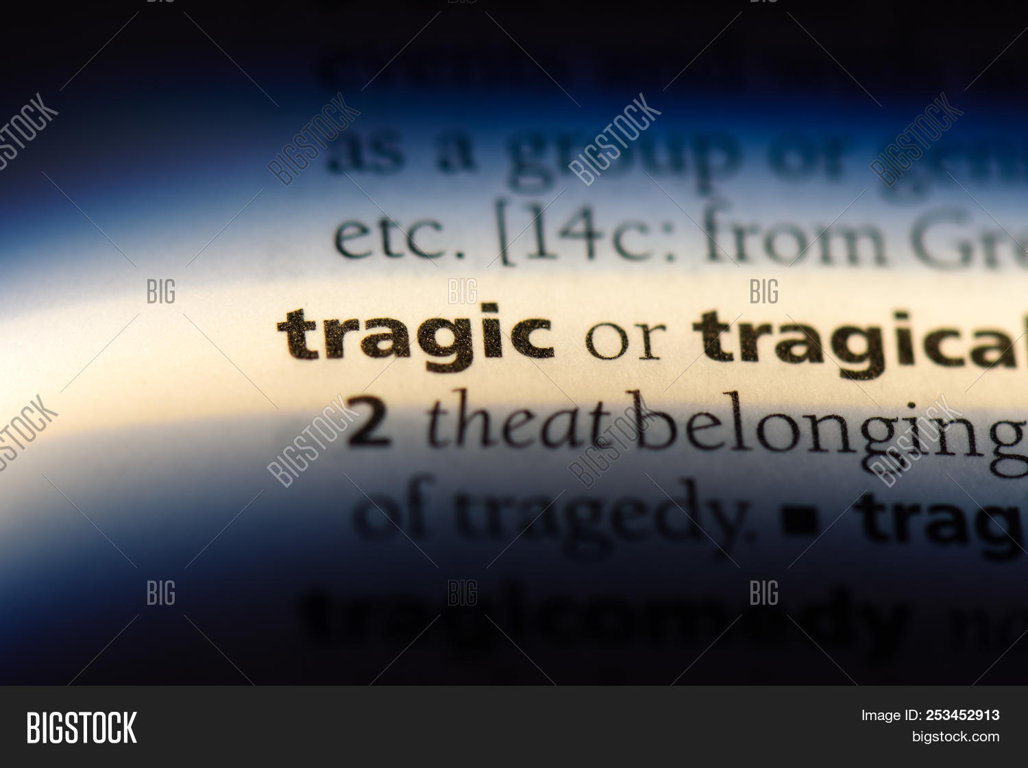Tragic Word Dictionary Image & Photo (Free Trial) | Bigstock