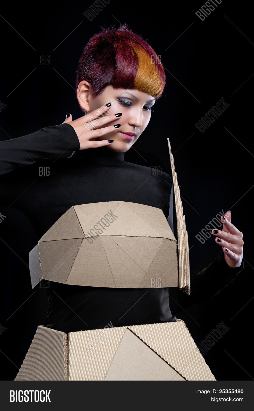 Woman Cardboard Dress Image & Photo (Free Trial) | Bigstock