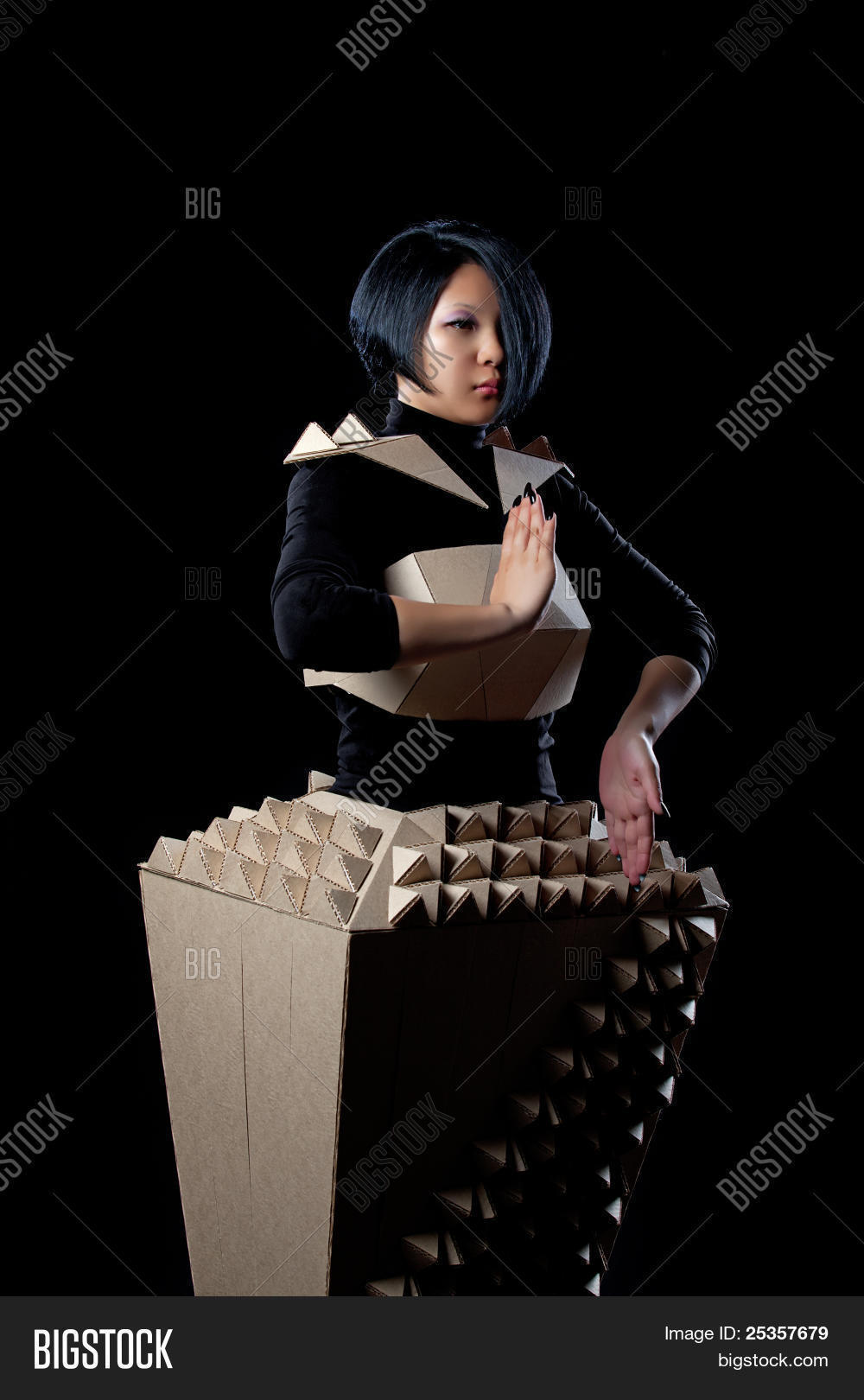 Woman Cardboard Dress Image & Photo (Free Trial) | Bigstock