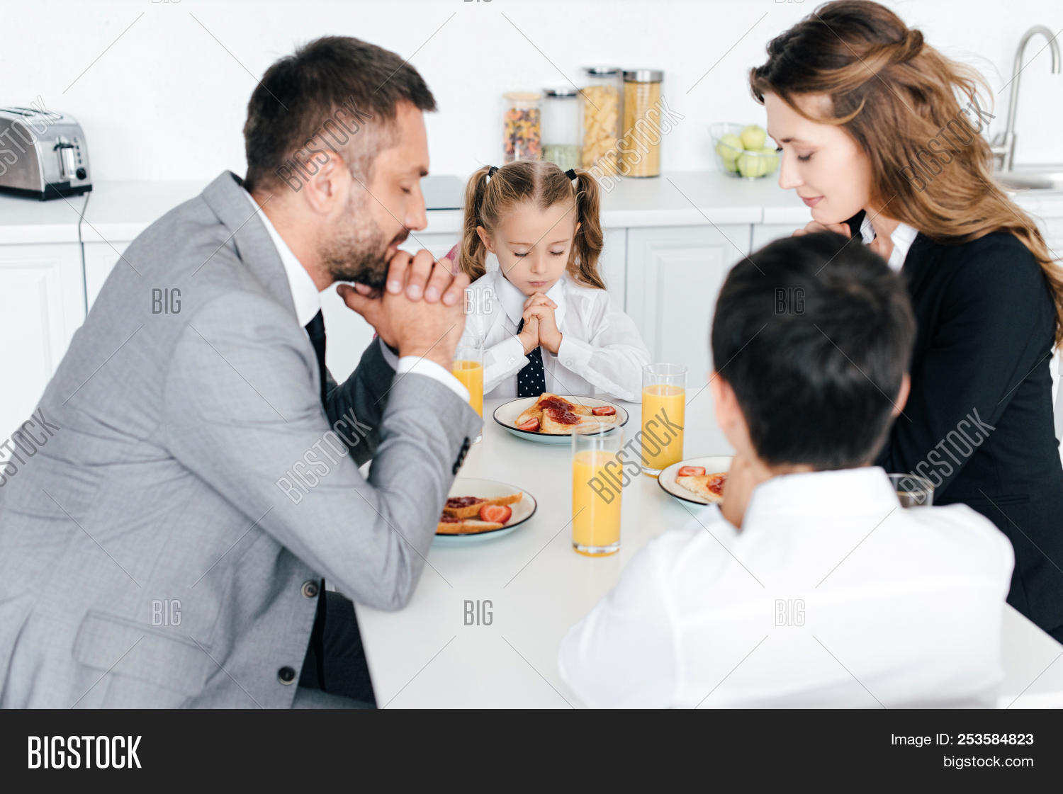 Family Praying Table Image & Photo (Free Trial) | Bigstock