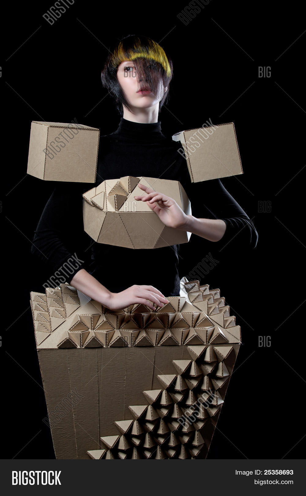 Woman Cardboard Dress Image & Photo (Free Trial) | Bigstock