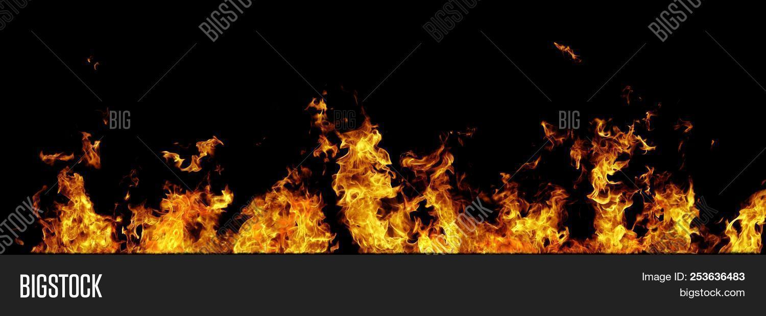 Real Fire Line Flames Image & Photo (Free Trial) | Bigstock