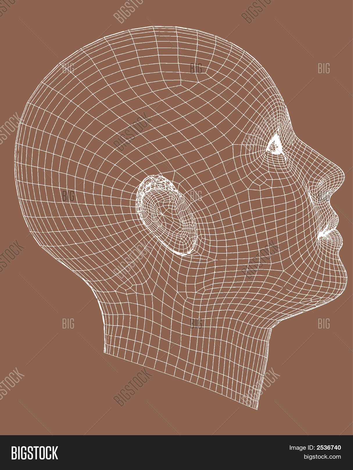 Half-Face Wireframe Vector & Photo (Free Trial) | Bigstock