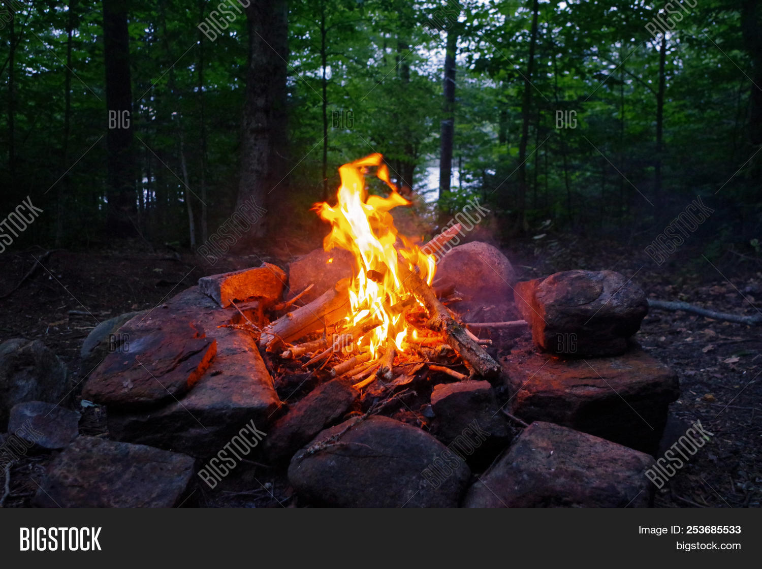 Campfire Burning Image & Photo (Free Trial) | Bigstock