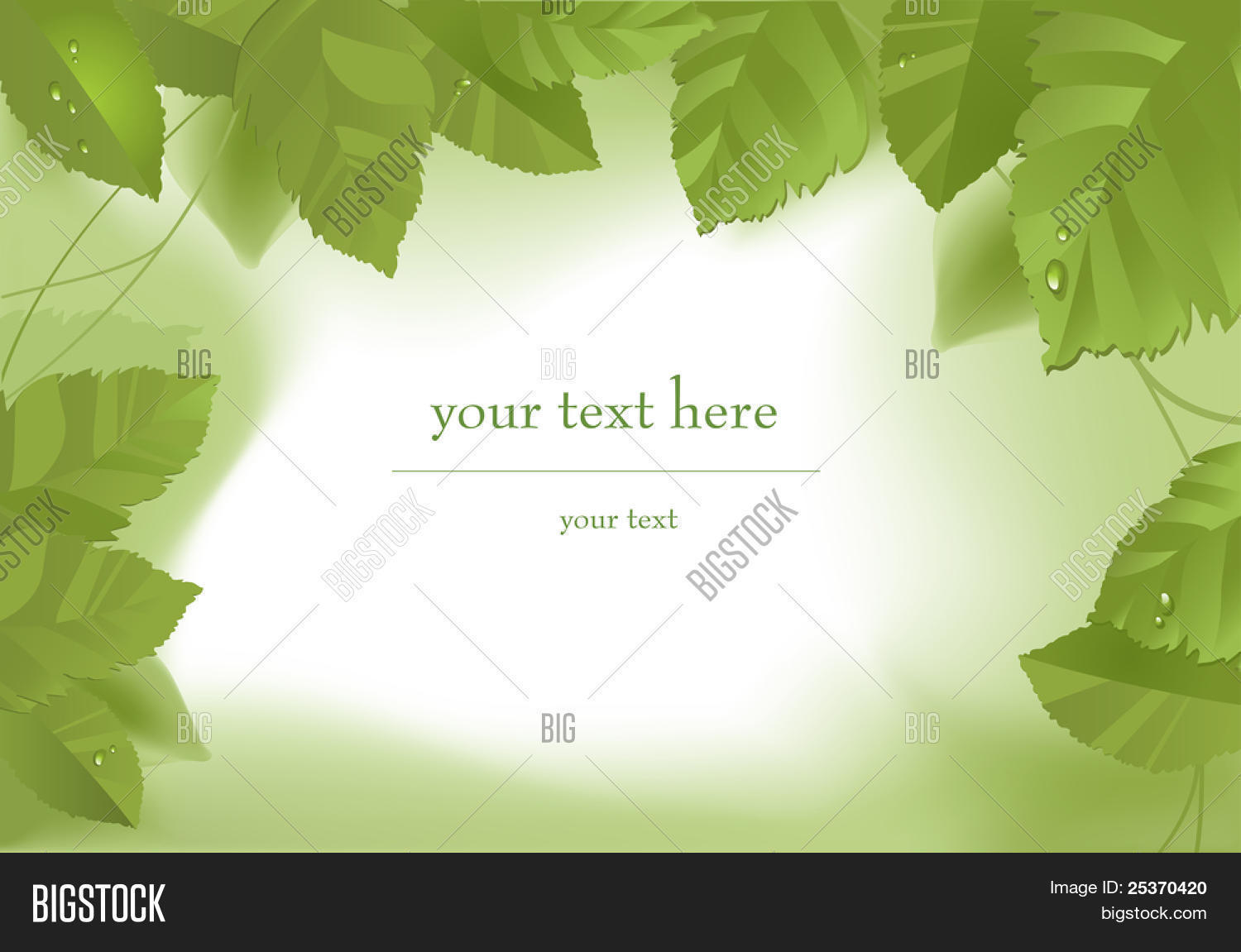 Green Leaves Border Vector & Photo (Free Trial) | Bigstock