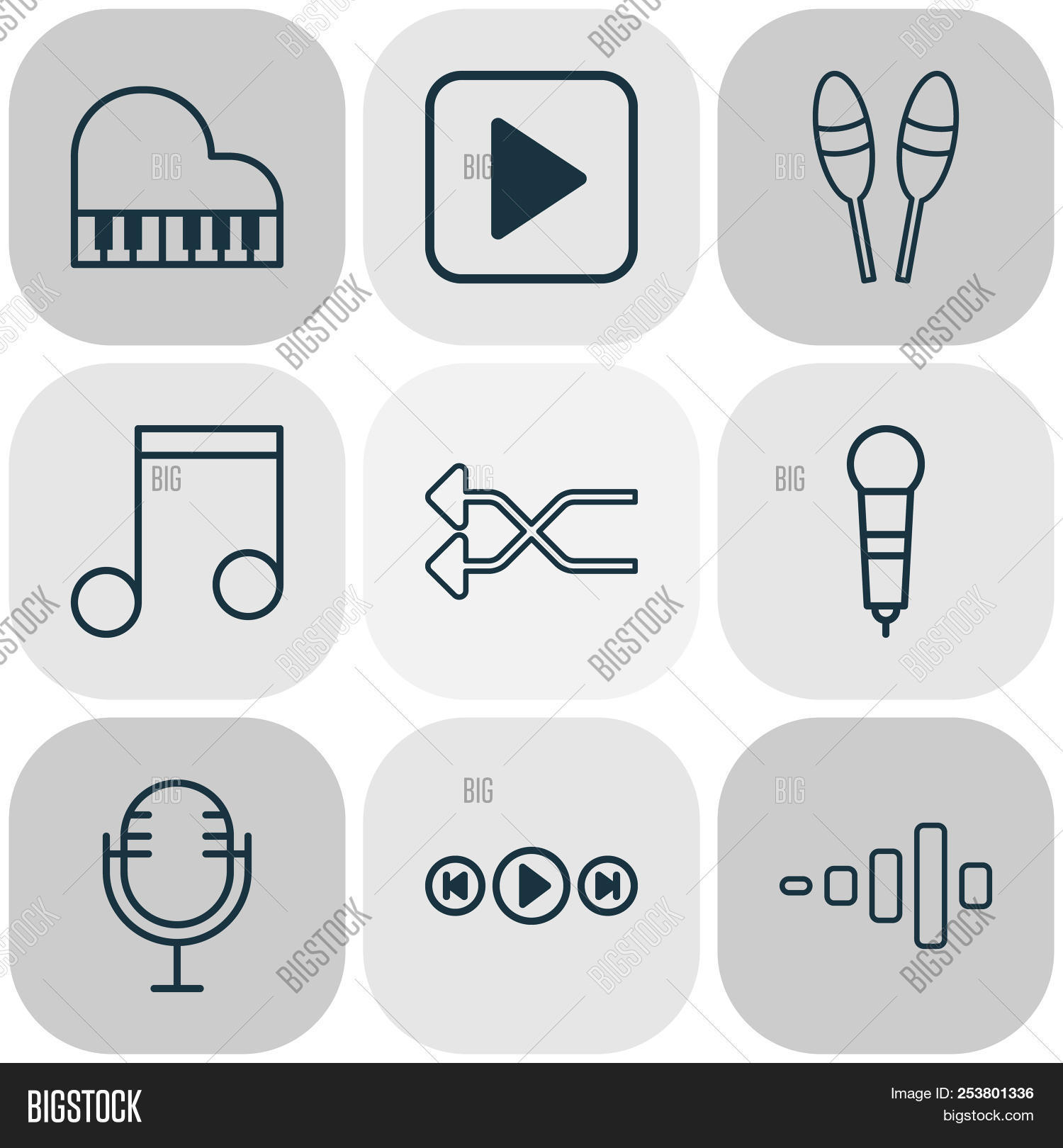 Audio Icons Set Image & Photo (Free Trial) | Bigstock